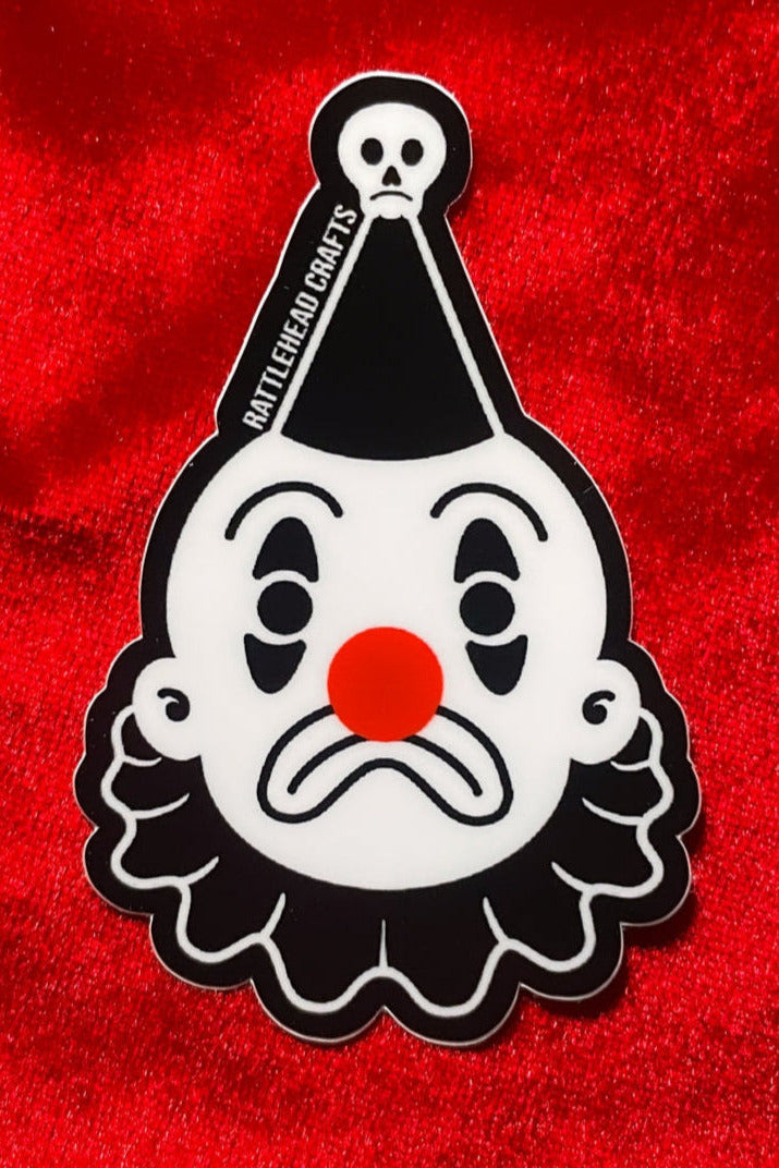 Sad Clown Sticker | Naked City Clothing