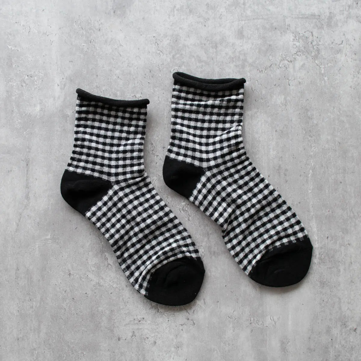 Black & White Gingham Socks | Naked City Clothing