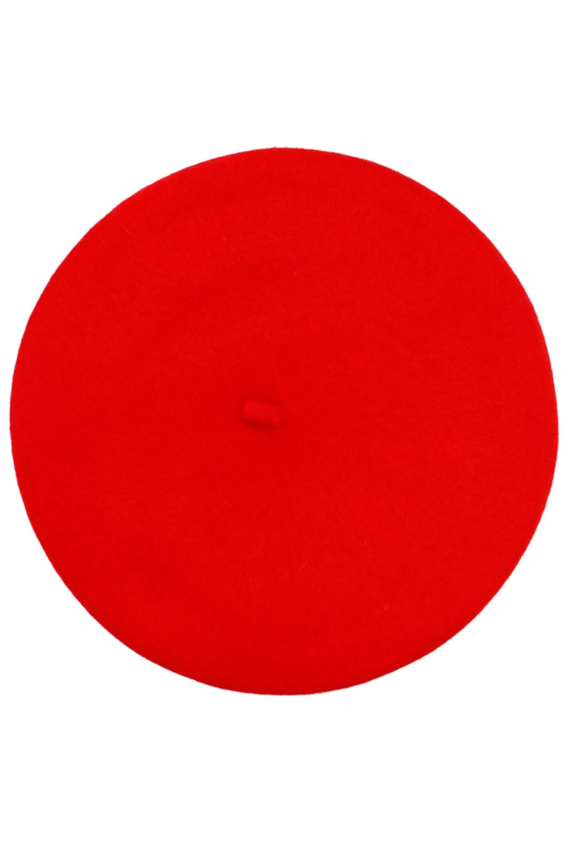 Bright Red French Beret | Naked City Clothing