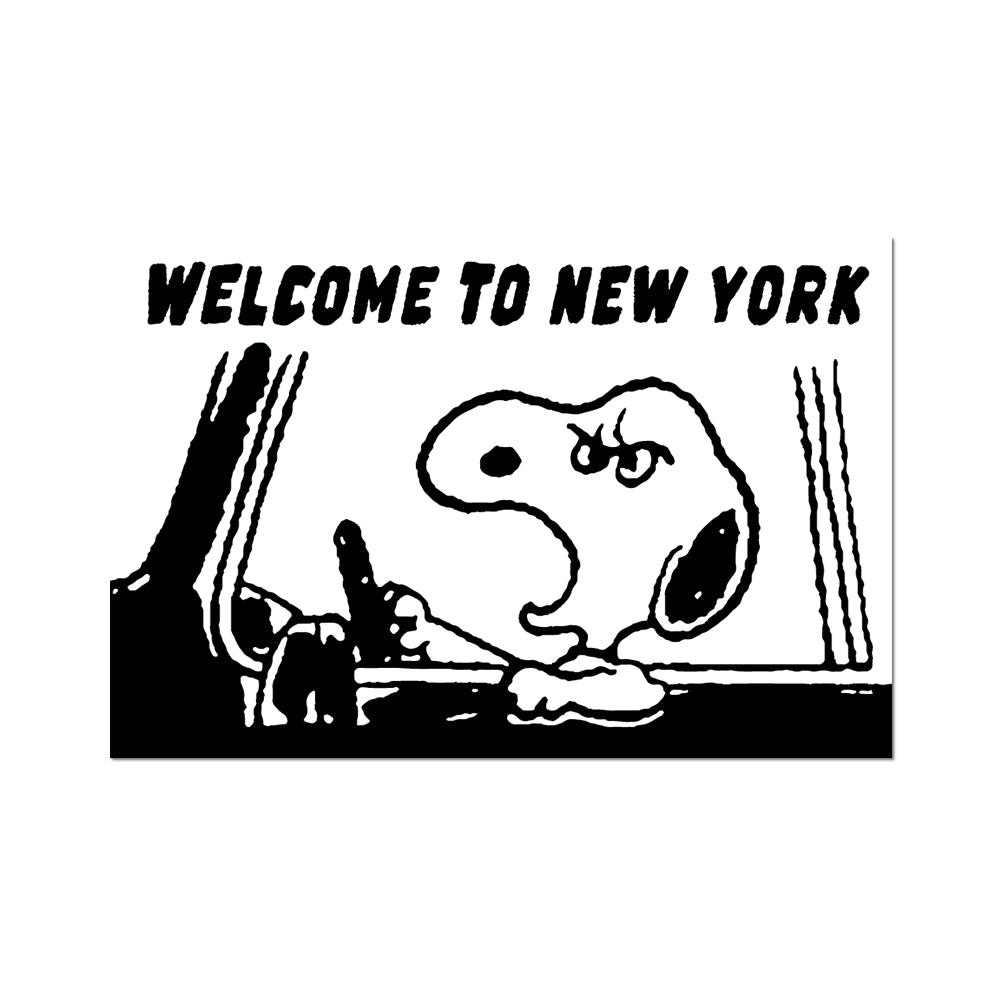 Snoopy "Welcome to New York" Sticker | Naked City Clothing